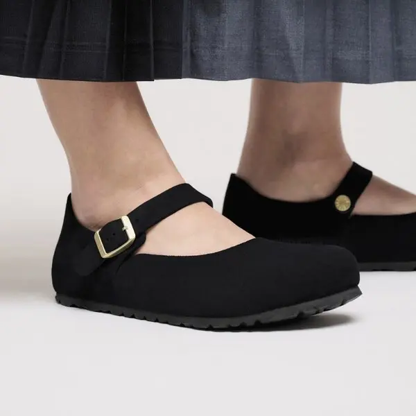 BIRKENSTOCK Mantova Mary Jane Flats With Adjustable Buckle - Black