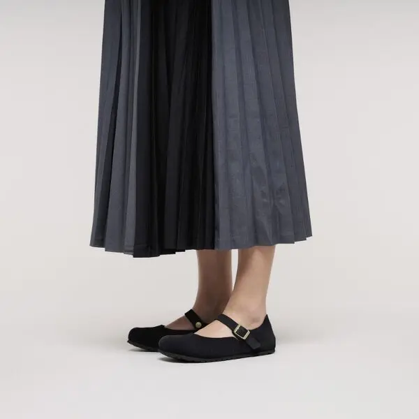 BIRKENSTOCK Mantova Mary Jane Flats With Adjustable Buckle - Black