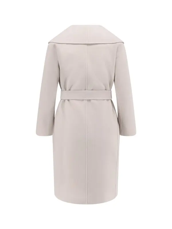 Max Mara Belted Wrap Coat - Nude