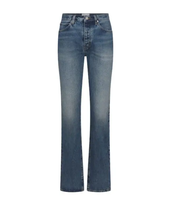 FRAME High-waisted Straight-leg Jeans