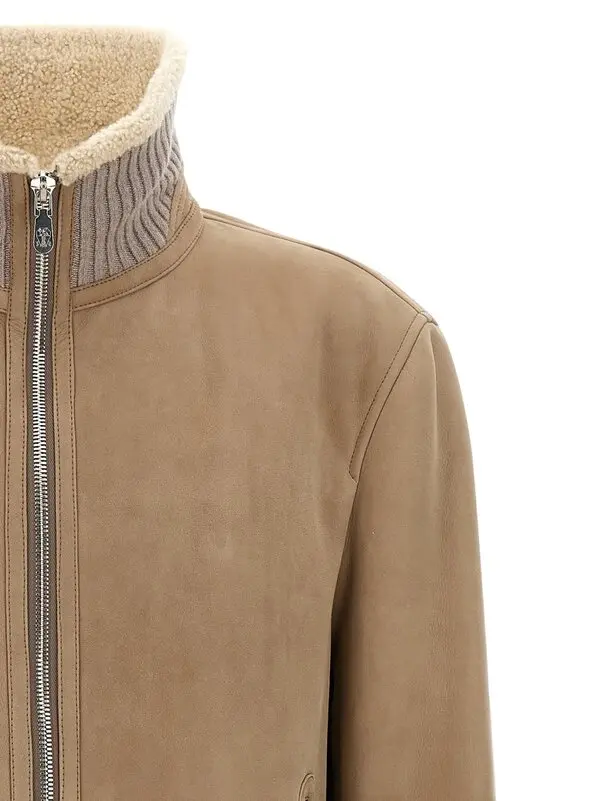 Brunello Cucinelli Zip-up Ribbed Hem Jacket - No