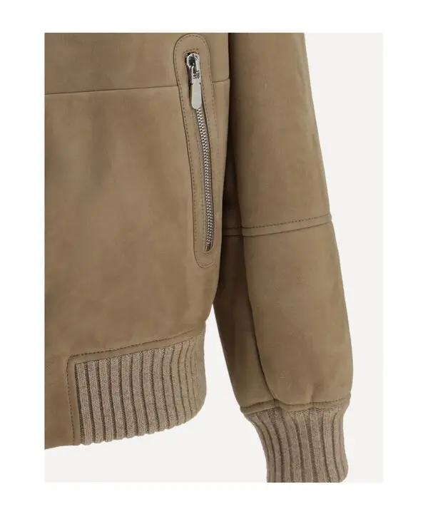 Brunello Cucinelli Zip-up Ribbed Hem Jacket - No