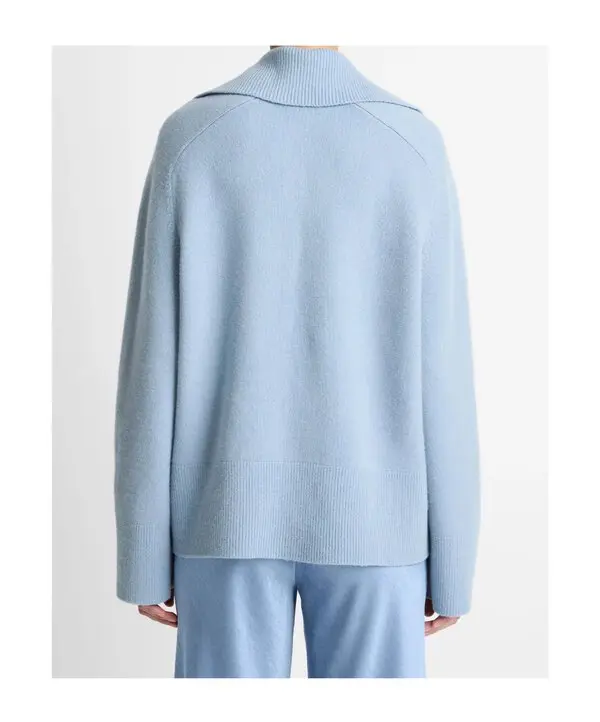 Vince Wool Cashmere-blend Oversized Polo Sweater
