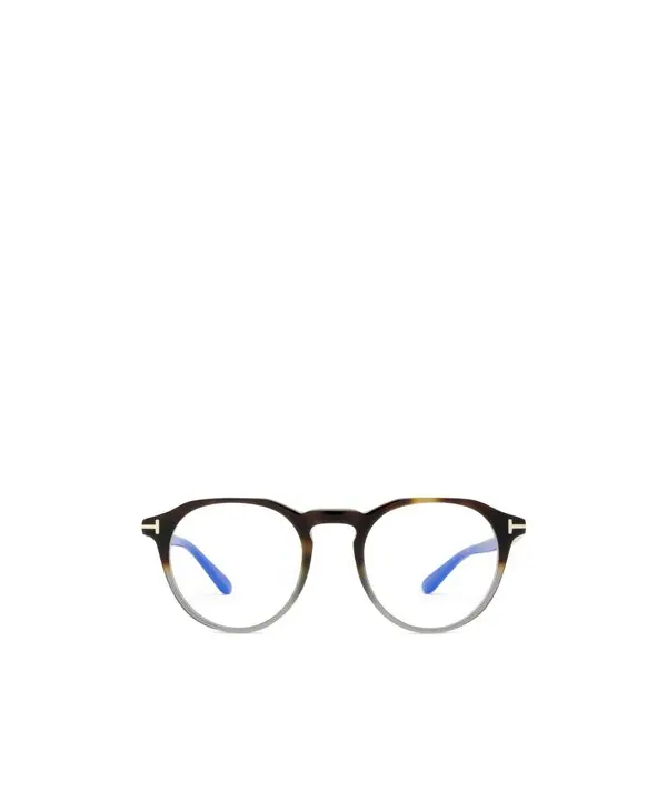 TOM FORD Round Frame Eyeglasses - Havana