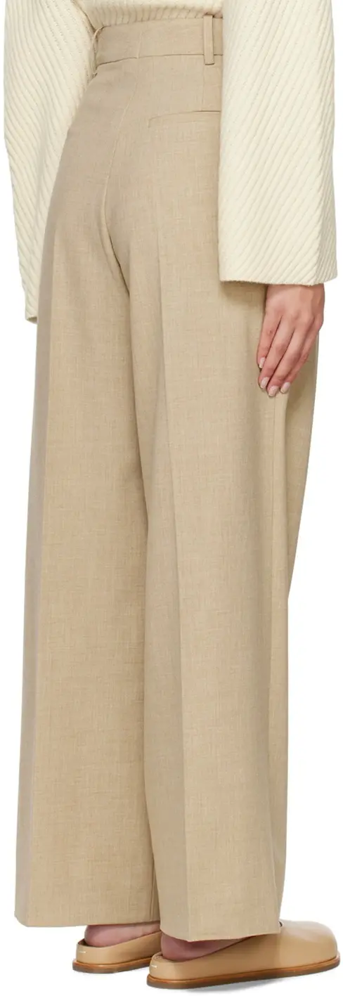 BY MALENE BIRGER Cymbaria Belted High Waist Pleated Wide Leg Trousers