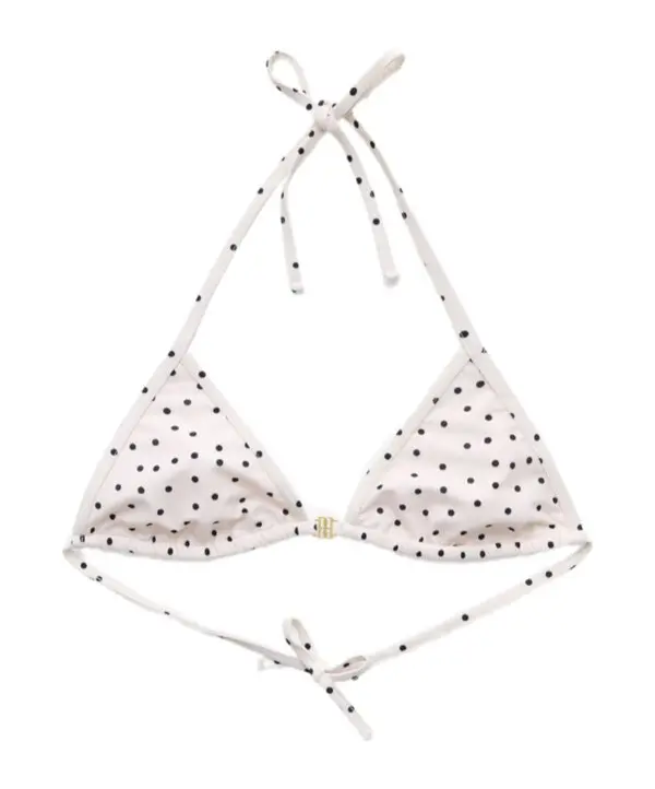 BY MALENE BIRGER Polka-dot Triangle Bikini Top - Dot Printing