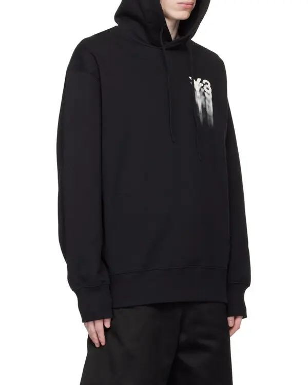 Y3 Logo Printed Drawstring Hoodie