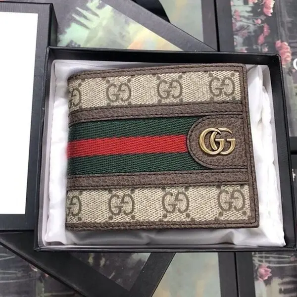 Gucci Ophidia Bifold Wallet - Beige/ebony