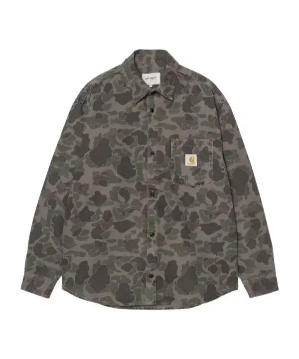 Carhartt Work In Progress Long-sleeved Duck Shirt - Black
