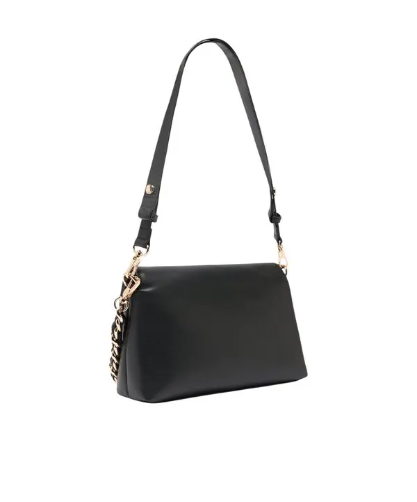 Liu Jo Lapuffy Medium Shoulder Bag With Chain Strap - Black