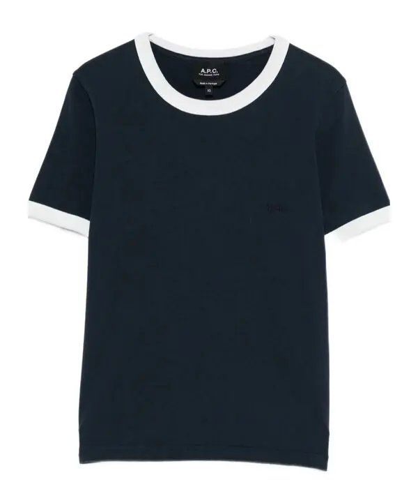 A.p.c. Crewneck Logo Embroidered T-shirt