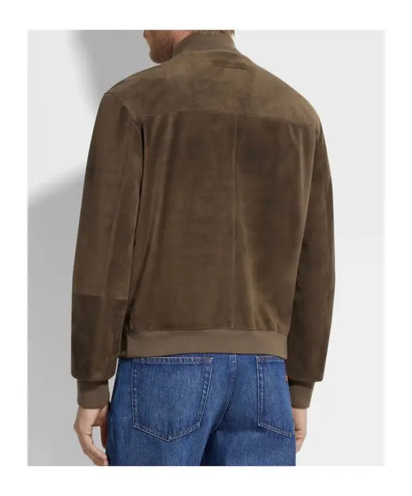 Zegna Suede Leather Blouson Jacket