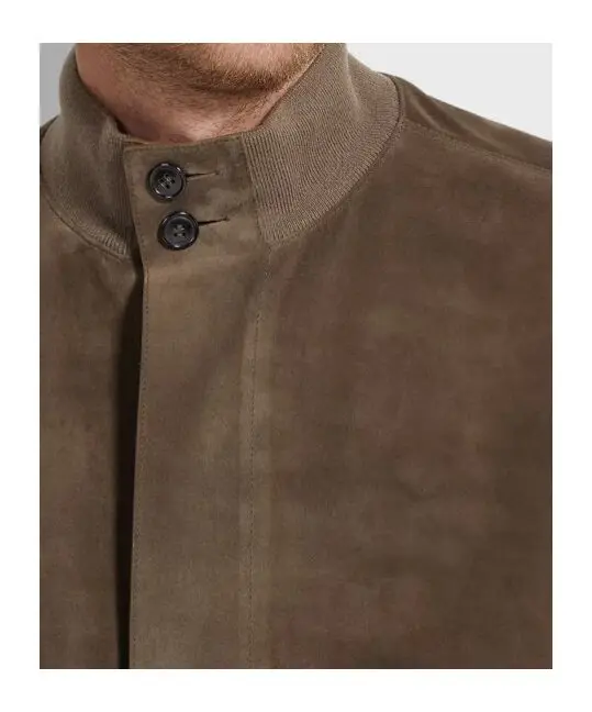 Zegna Suede Leather Blouson Jacket