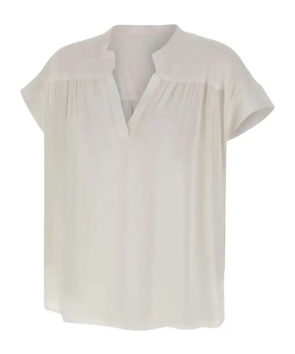 KAOS Sleeveless V-neck Blouse With Smooth Finish