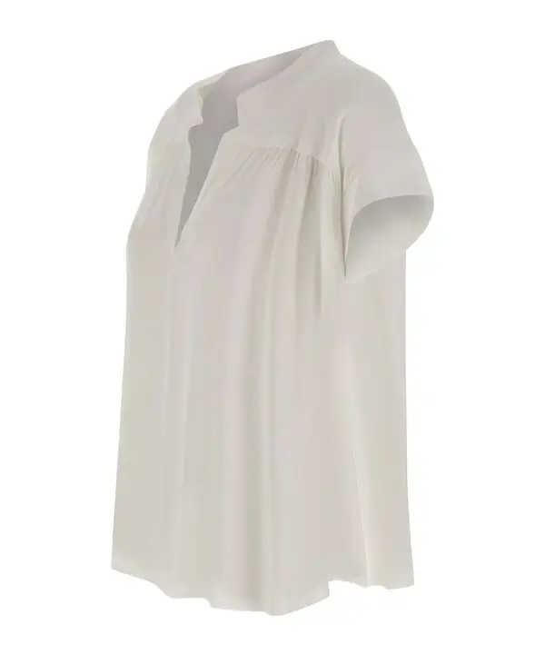 KAOS Sleeveless V-neck Blouse With Smooth Finish