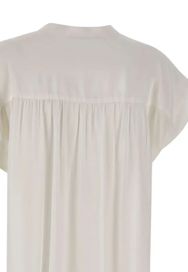 KAOS Sleeveless V-neck Blouse With Smooth Finish
