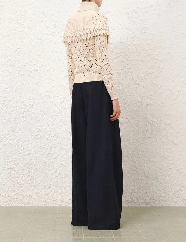 Zimmermann Hypnotic Ruffled Collar Sweater