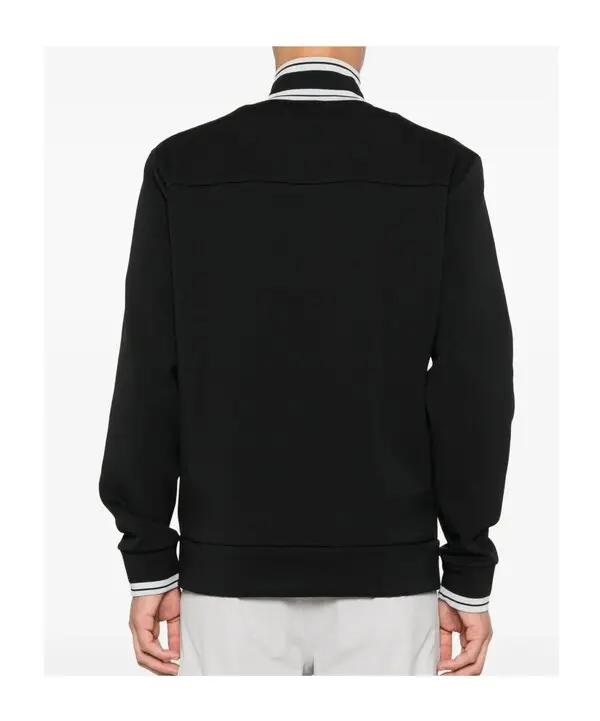 Hugo Boss Striped-cuff Zip-up Jsweatshirt