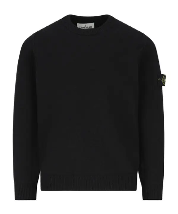 Stone Island Crew Neck Sweater - Black