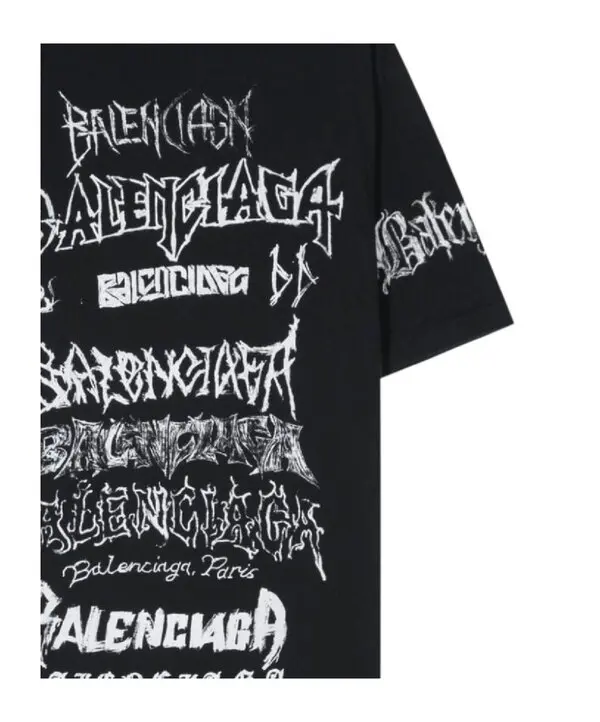 Balenciaga Logo Printed Crewneck T-shirt