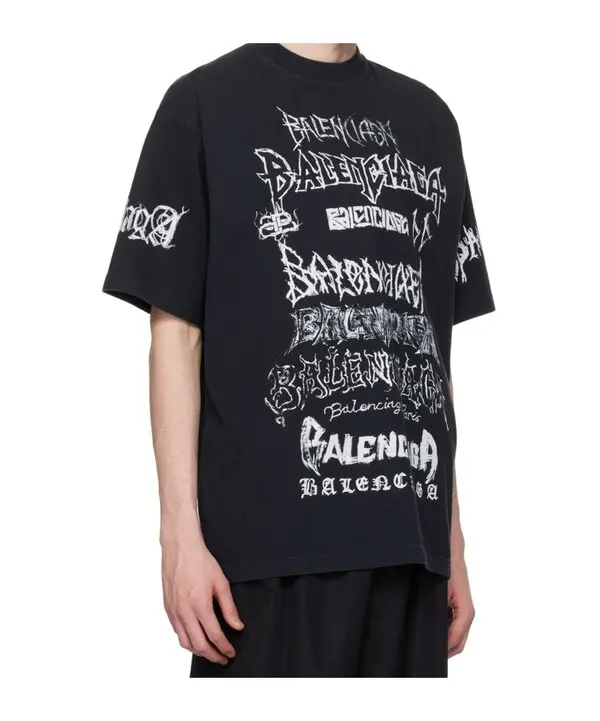 Balenciaga Logo Printed Crewneck T-shirt