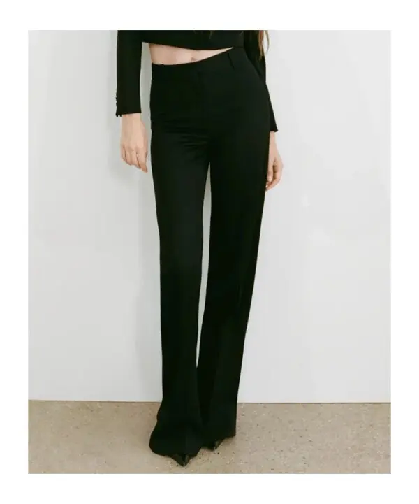 NILI LOTAN High-waisted Wide-leg Trousers With Belt Loops