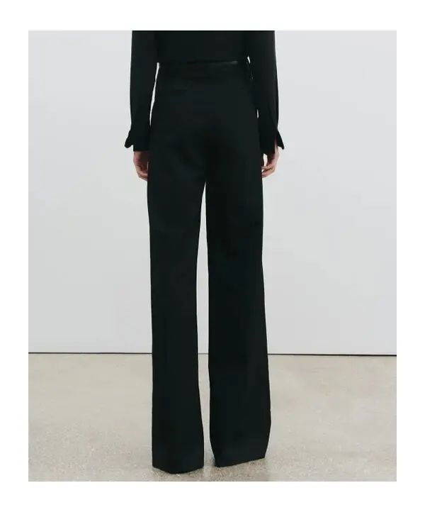 NILI LOTAN High-waisted Wide-leg Trousers With Belt Loops