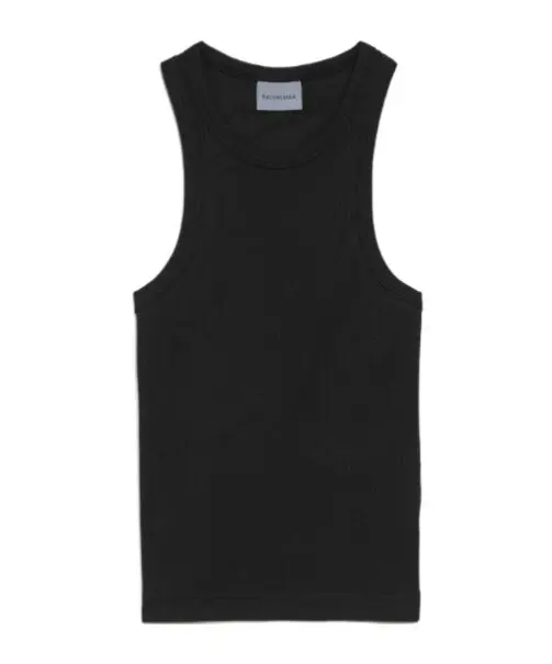 Balenciaga Ribbed-knit Racer-back Vest - Black