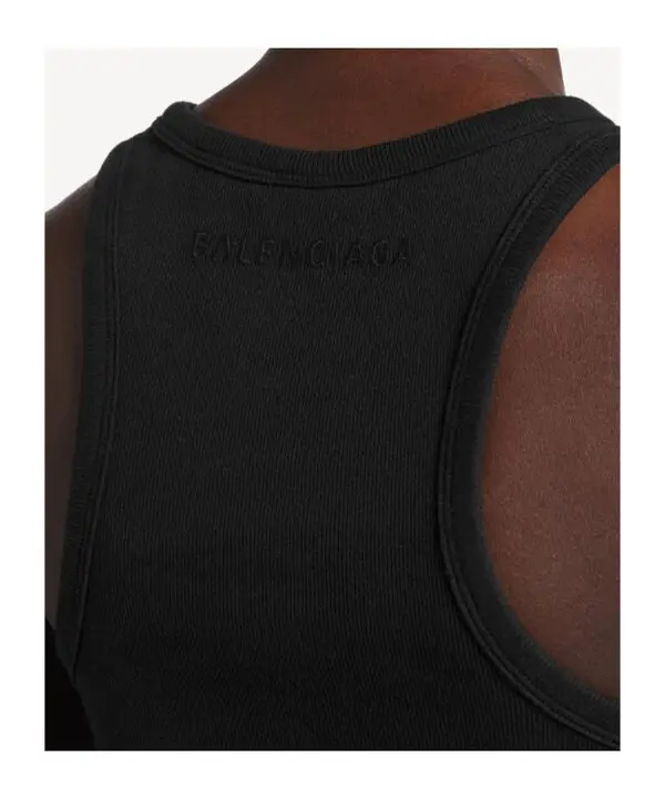 Balenciaga Ribbed-knit Racer-back Vest - Black
