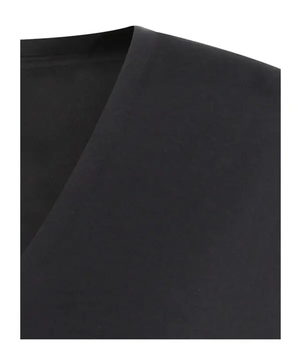 THOM KROM Short Sleeve V-neck Blouse With Dropped Shoulders