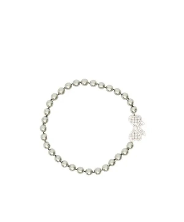 Valentino Garavani Embellished Bow Necklace - White
