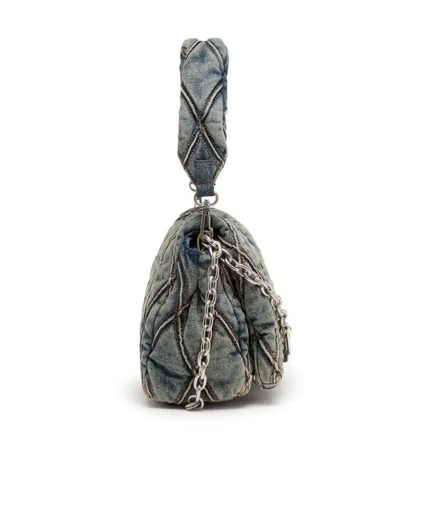 DIESEL® Charm-d Denim Shoulder Bag - Blue