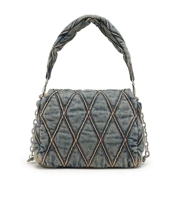 DIESEL® Charm-d Denim Shoulder Bag - Blue