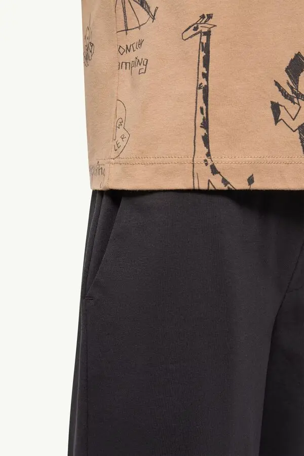 Moncler Animal Print Cotton T-shirt And Shorts Set