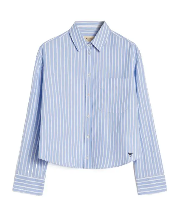 Max Mara Cartone Striped Oxford Shirt - Blue