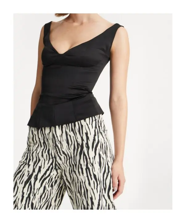 ROTATE BY BIRGER CHRISTENSEN Sleeveless Top With Zipper Detail