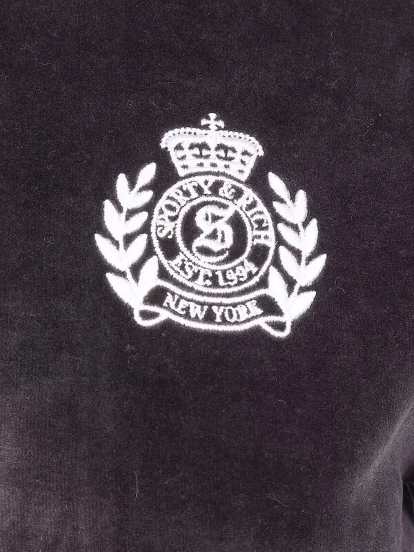 SPORTY  RICH Sporty & Rich Stand Collar Zip-up Jacket With Logo