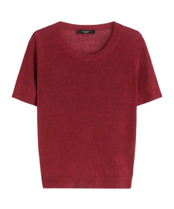 Max Mara Short Sleeve Round Neck Top