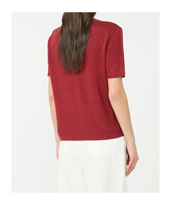 Max Mara Short Sleeve Round Neck Top