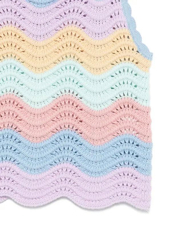 Stella McCartney Sleeveless Fan-shaped Knitted Top