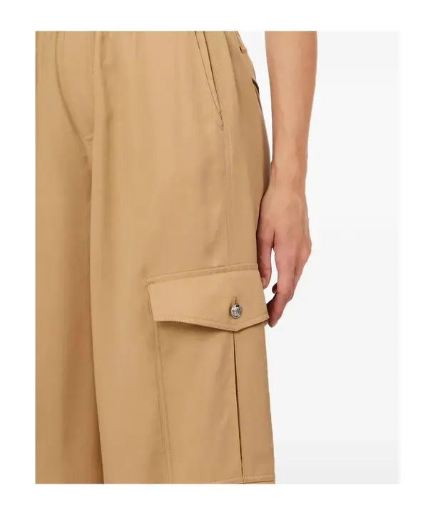 Liu Jo Elasticated Waistband Wide-leg Pants With Flap Pockets