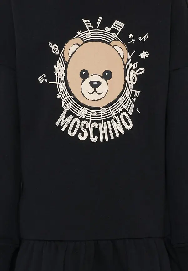 Moschino Long Sleeve Printed Dress