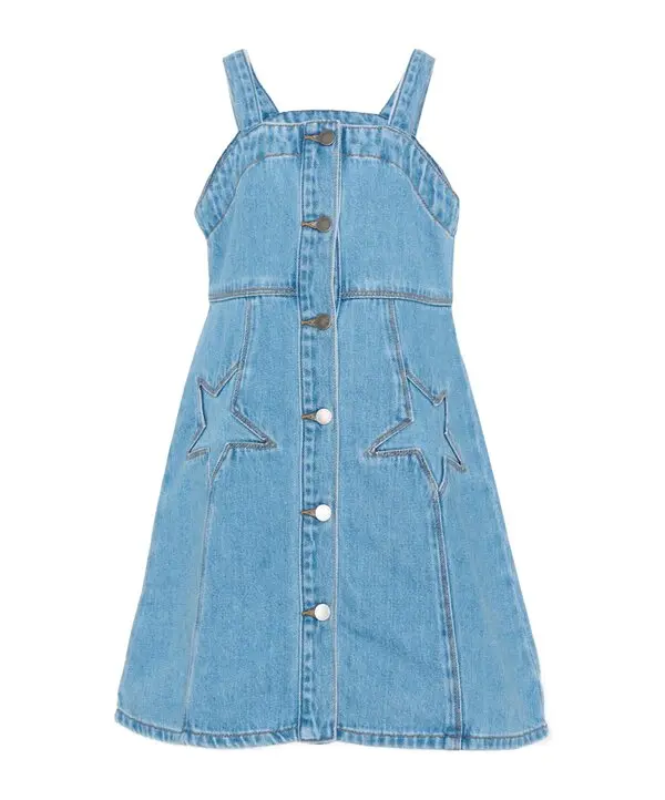 Stella McCartney Sleeveless Star Detail Denim Dress