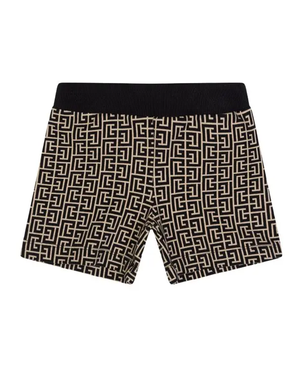 Balmain Logo Monogram Elasticated Waist Shorts