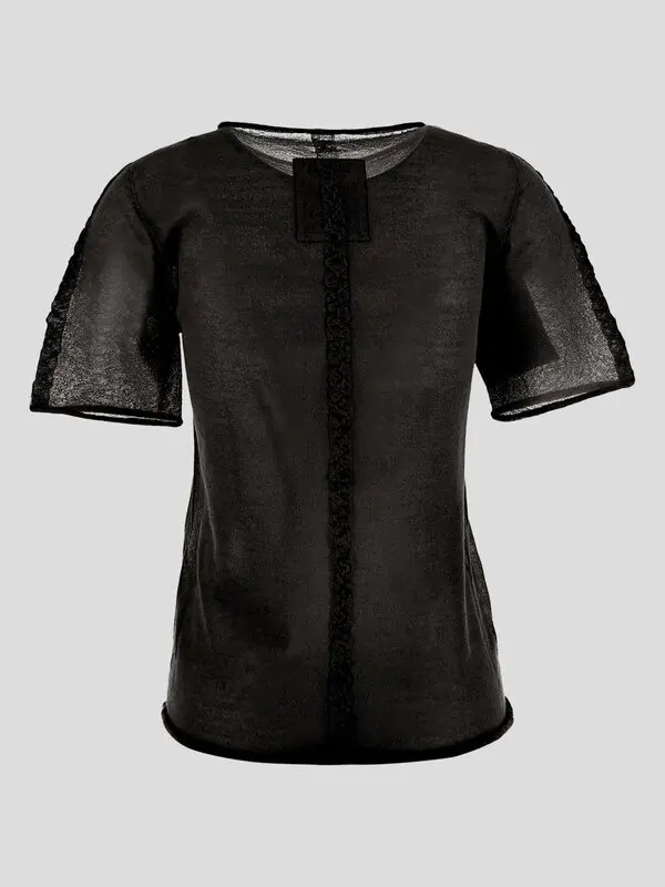 UMA WANG Round Neck Sweater - Black