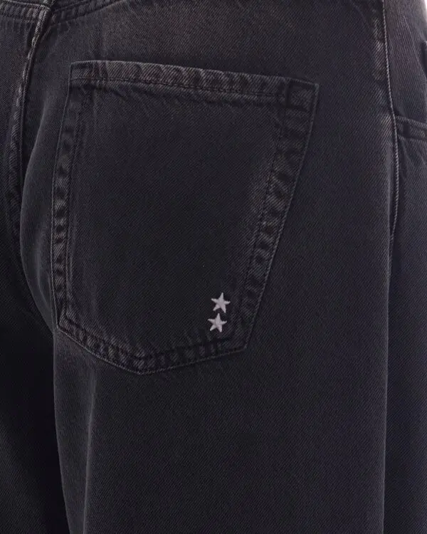 ICON DENIM LOS ANGELES High Waist Wide Leg Cut-out Jeans