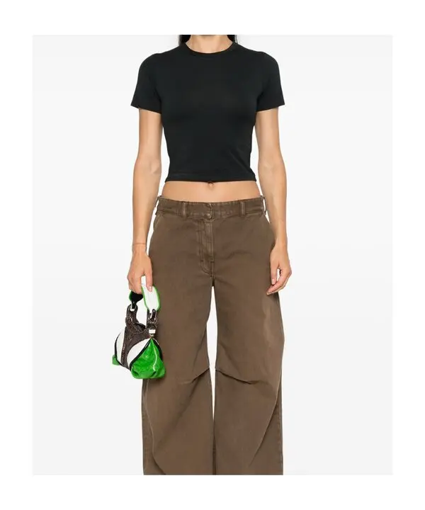 ENTIRE STUDIOS Short Sleeve Crewneck Cropped T-shirt