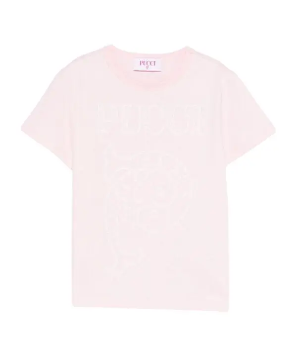 Emilio Pucci Crew Neck Short Sleeve T-shirt With Logo