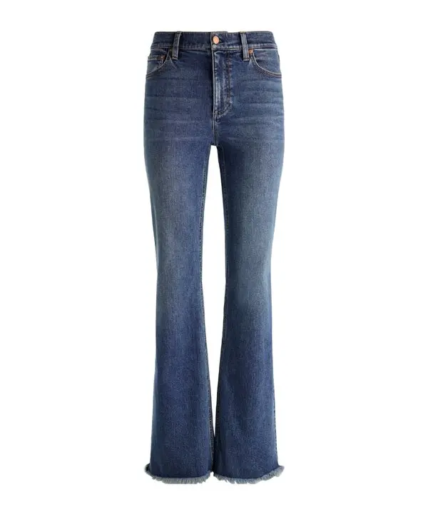 ALICEOLIVIA Alice+olivia Delancey Frayed Bootcut Jeans