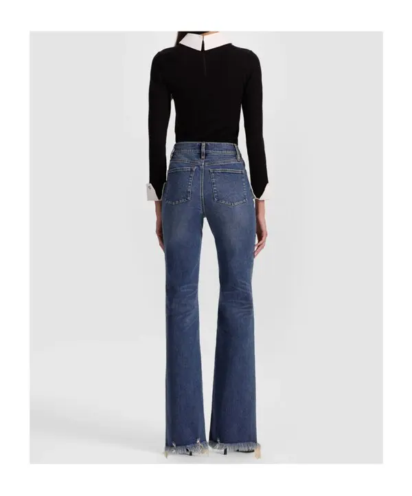 ALICEOLIVIA Alice+olivia Delancey Frayed Bootcut Jeans